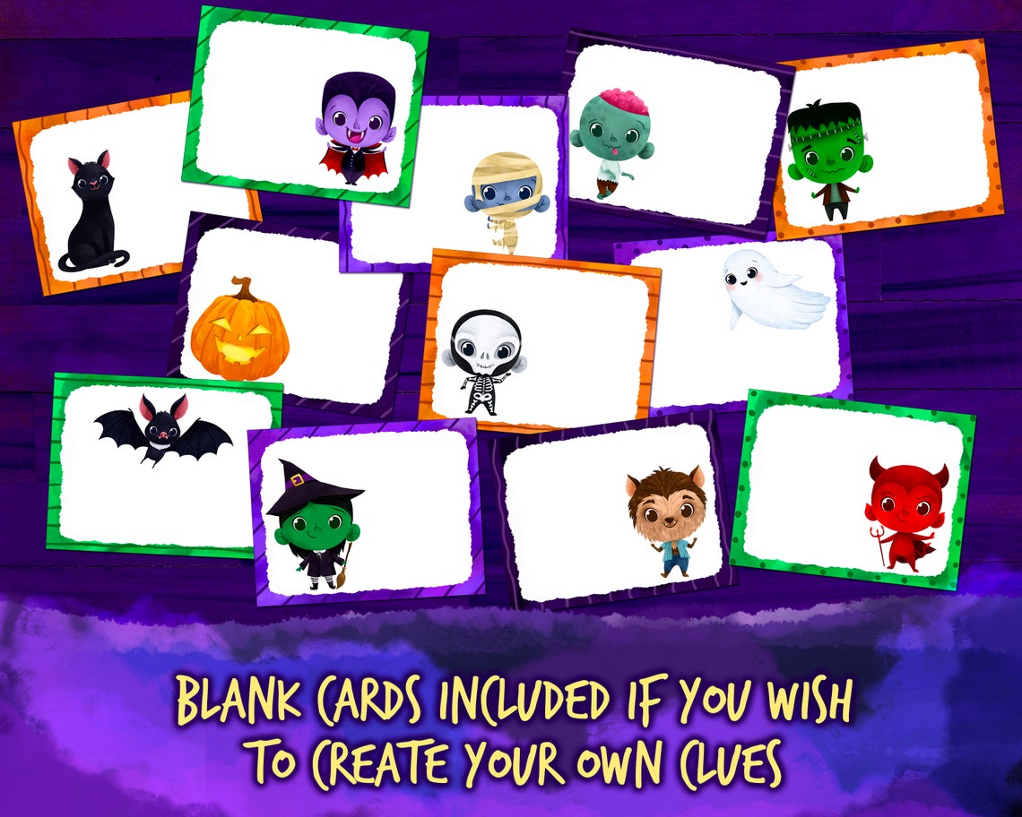 Halloween Outdoor Treasure Hunt Clue Cards | Autumn Scavenger Hunt for ...