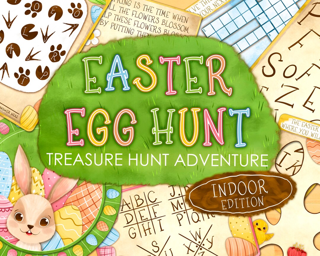 Easter Indoor Treasure Hunt Printable Escape Room Scavenger Hunt ...