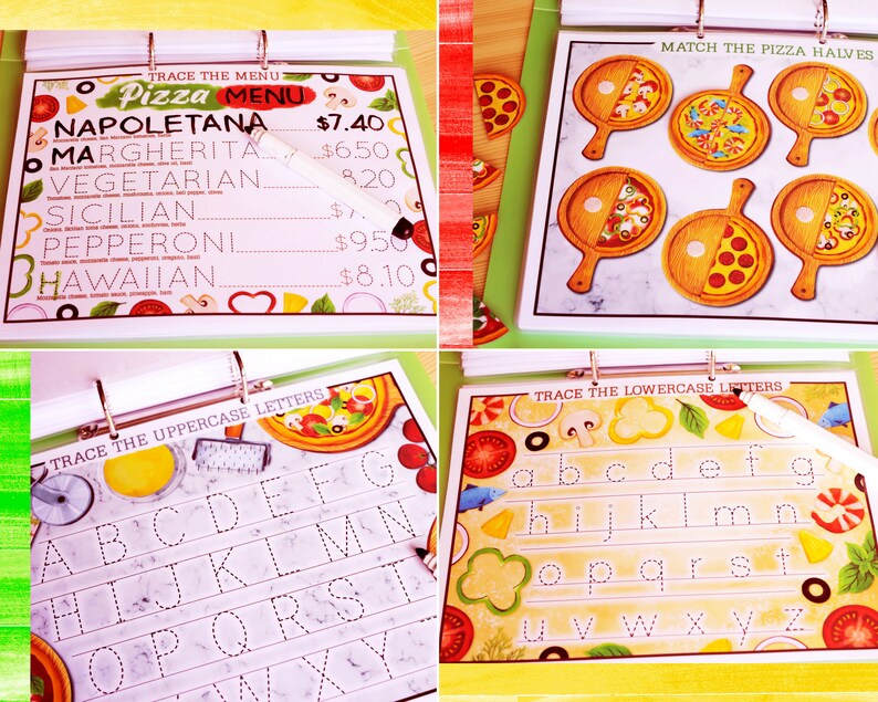 Pizza Busy Book Printable Activities for Kids Print and Play ...