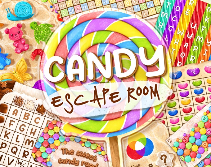 Candy Factory Chaos Escape Room for Kids - Printable Activity for ...