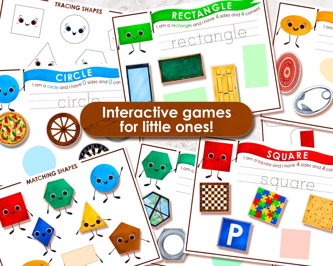 First Shapes Busy Book Learning Binder Homeschool Learning Shapes ...