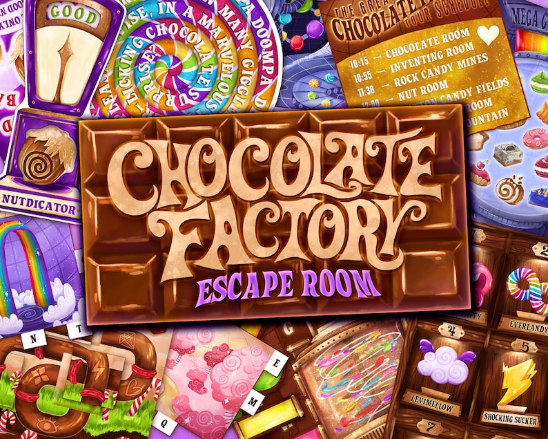 Chocolate Factory Escape Room for Kids | Treasure Hunt DIY Printable ...