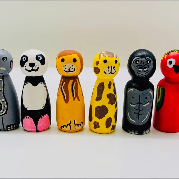 Animal Peg Doll - Etsy