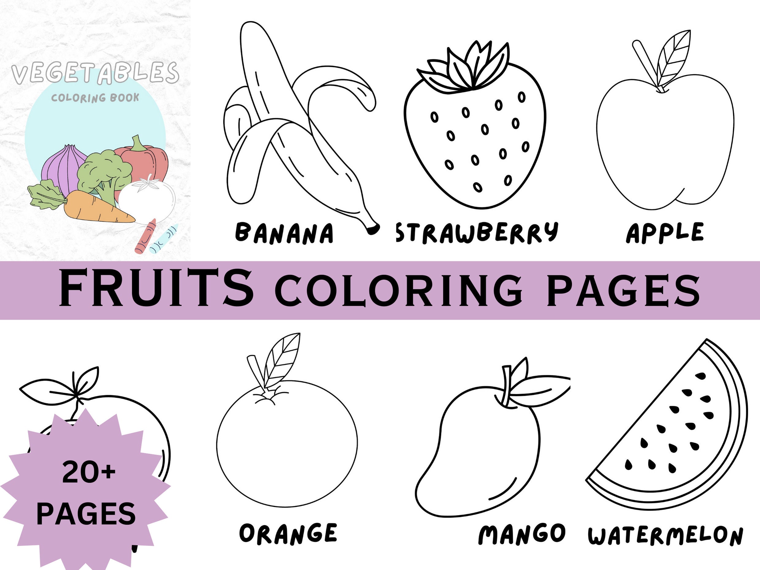 Mango Colouring Pages