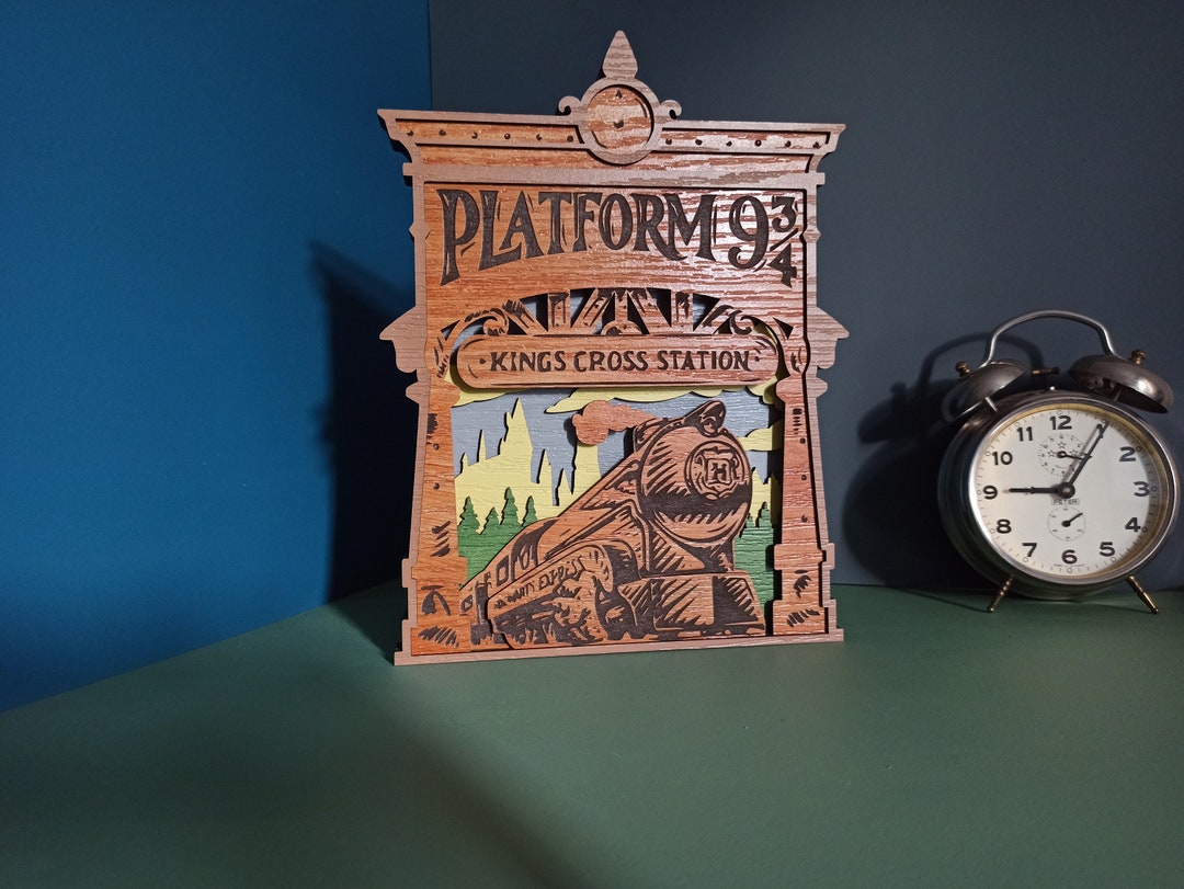 Multi-layered Hogwarts Express Wall Decor, Wood Wall Art, Laser ...