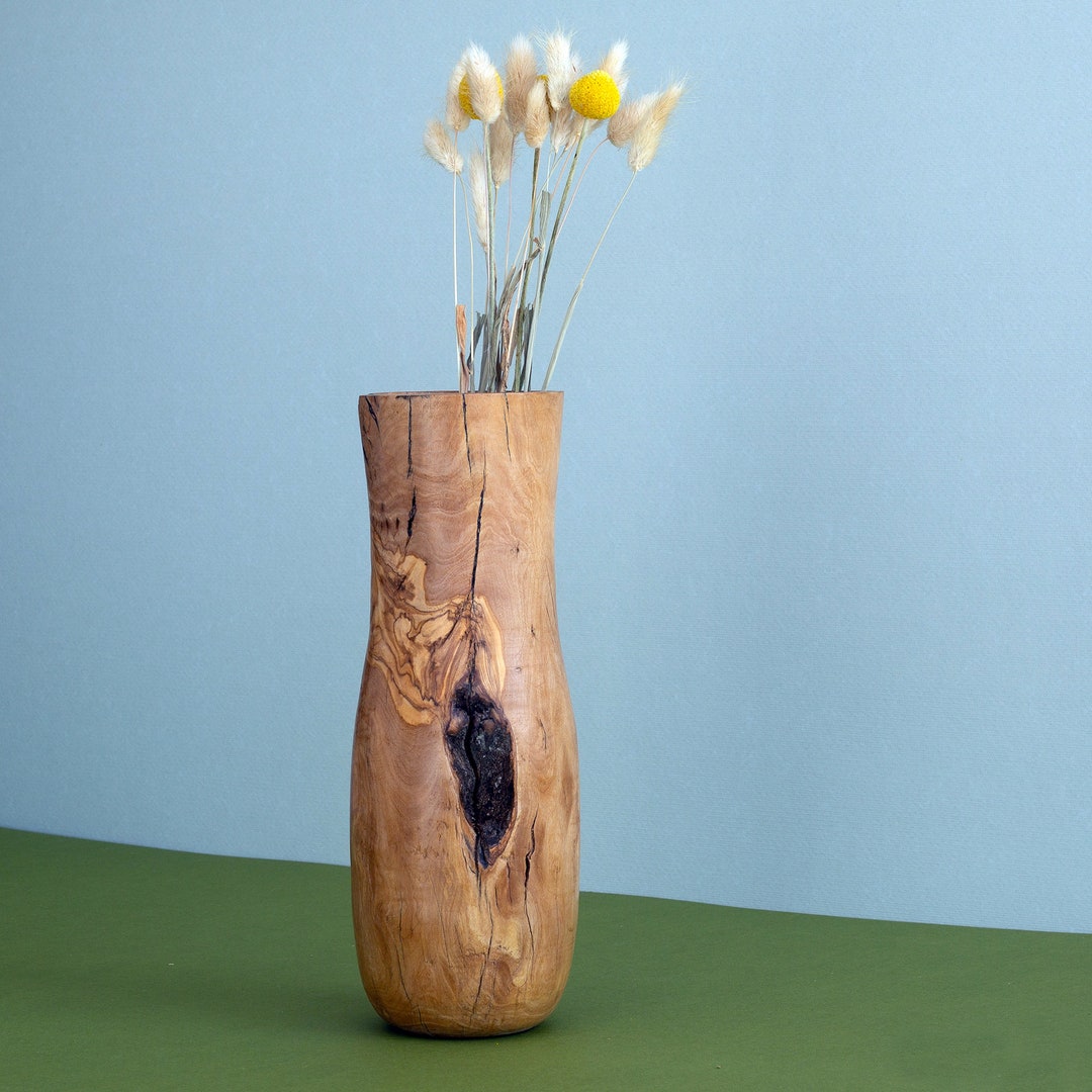 Farmhouse Wooden Decor Natural Wood Home Gift Rustic Vase - Etsy