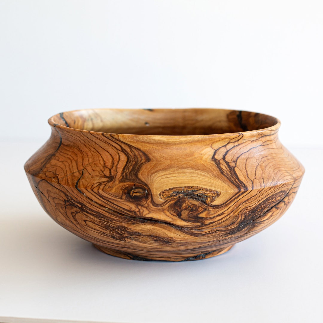 Rustic Bowl, Decorative Wood Bowl, Wooden Centerpiece, Handmade Wooden ...