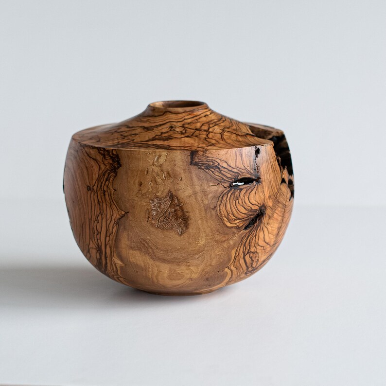 Rustic Vase, Decorative Wood Vase, Wooden Centerpiece, Handmade Wooden ...