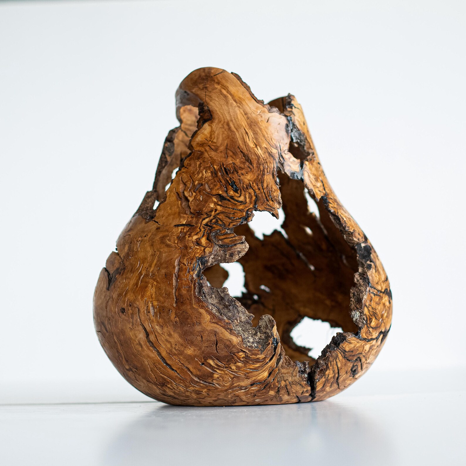 Rustic Vase, Decorative Vase, Wood Vase, Handmade Wooden Home Decor ...