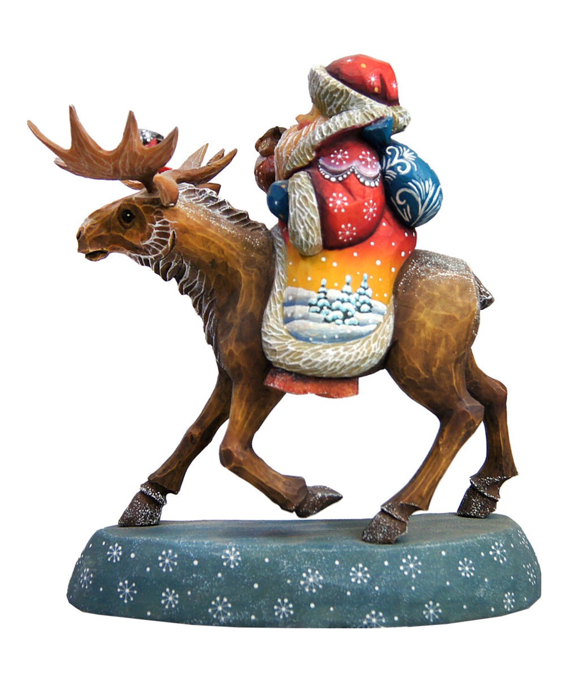 Santa on Moose Figurine Limited Edition Reserve by G. Debrekht - Etsy