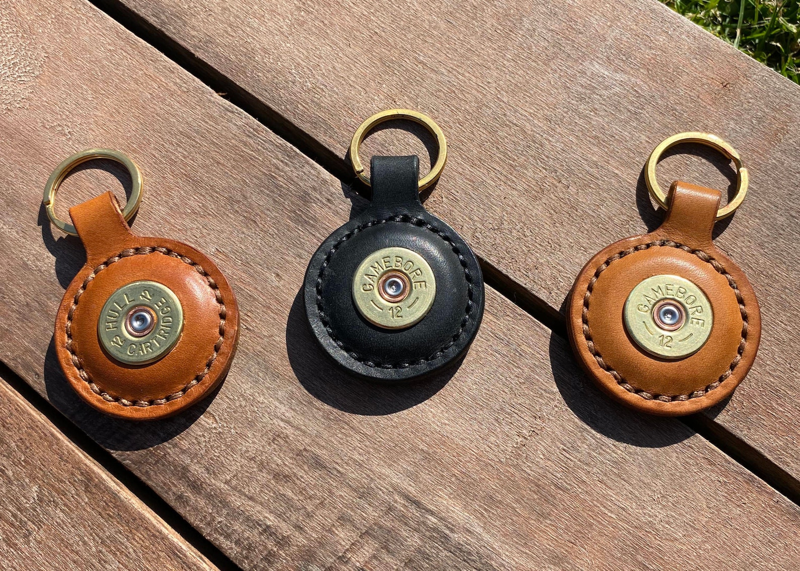 Handmade Leather Shotgun Cartridge Keyring - Upcycled Cartridges - Etsy