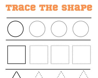 Shapes, Shape Matching Game, Educational Preschool Printable, Kids ...