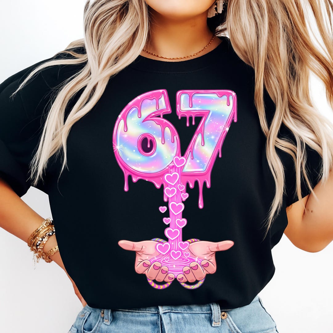Valentine's Day 67 Hearts Six Seven Meme Love T-shirt, Comfort Colors ...