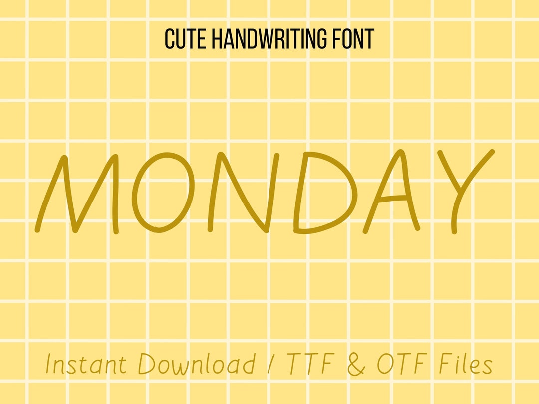 Handwriting Font | Cute Font | Note-taking Font | Goodnotes Font ...