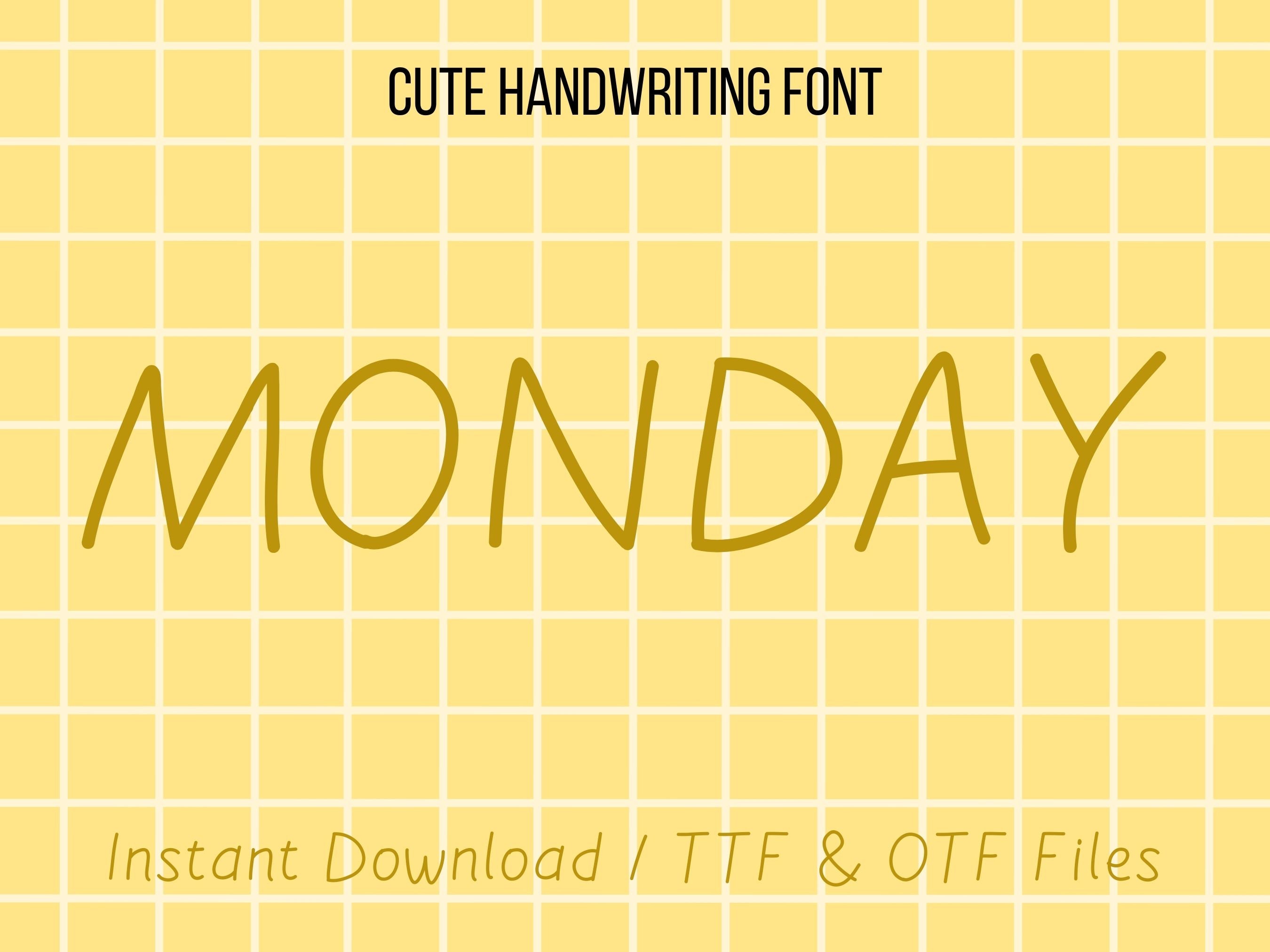 Handwriting Font | Cute Font | Note-taking Font | Goodnotes Font ...
