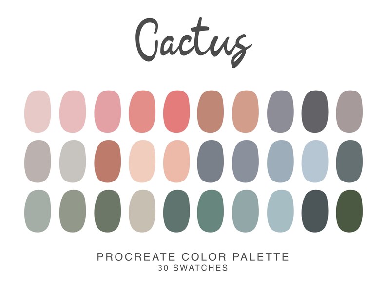 Nature Plant 4 Procreate Color Palettes, iPad Procreate Illustration ...