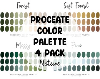 Nature Forest Procreate Color Palette, iPad Procreate Illustration ...