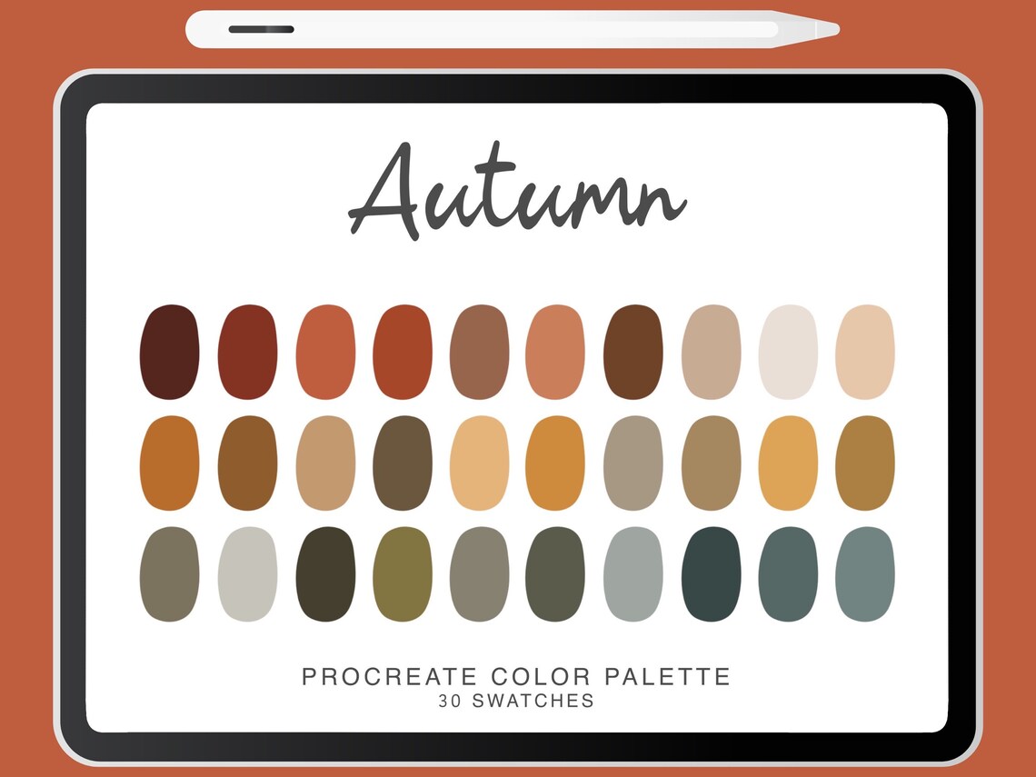 Autumn Procreate Color Palette, iPad Procreate Illustration, Color ...