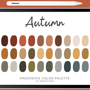 Autumn Procreate Color Palette, iPad Procreate Illustration, Color ...