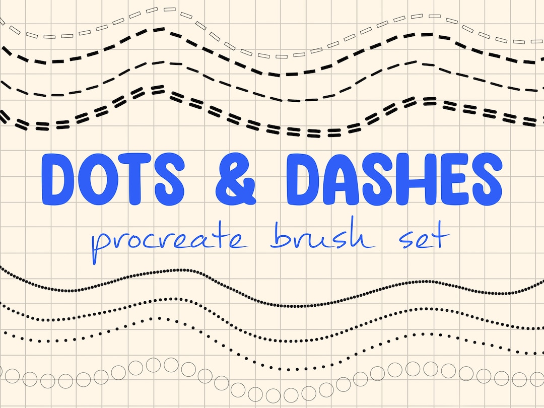 Dots and Dash Doodle Procreate Brush Pack / Dash Procreate - Etsy