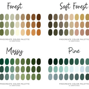 Nature Forest 4 Procreate Color Palettes Ipad Procreate - Etsy