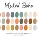 Boho Muted Procreate Color Palette, iPad Procreate Illustration, Color ...
