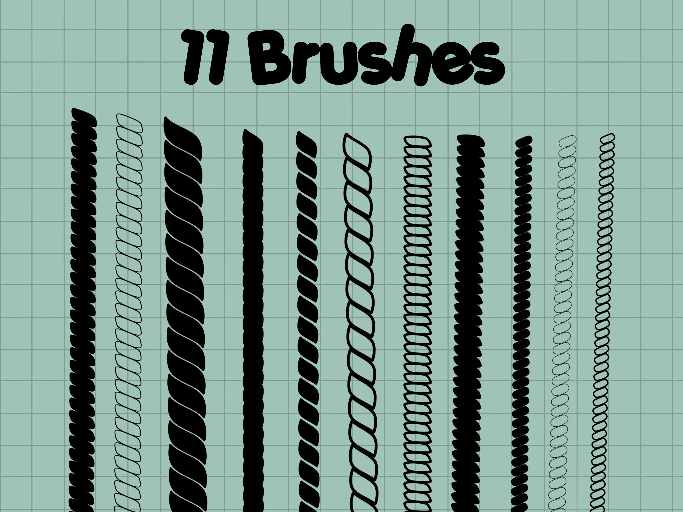 Rope Procreate Brush Pack / Border Procreate Doodle Pack / Doodling ...