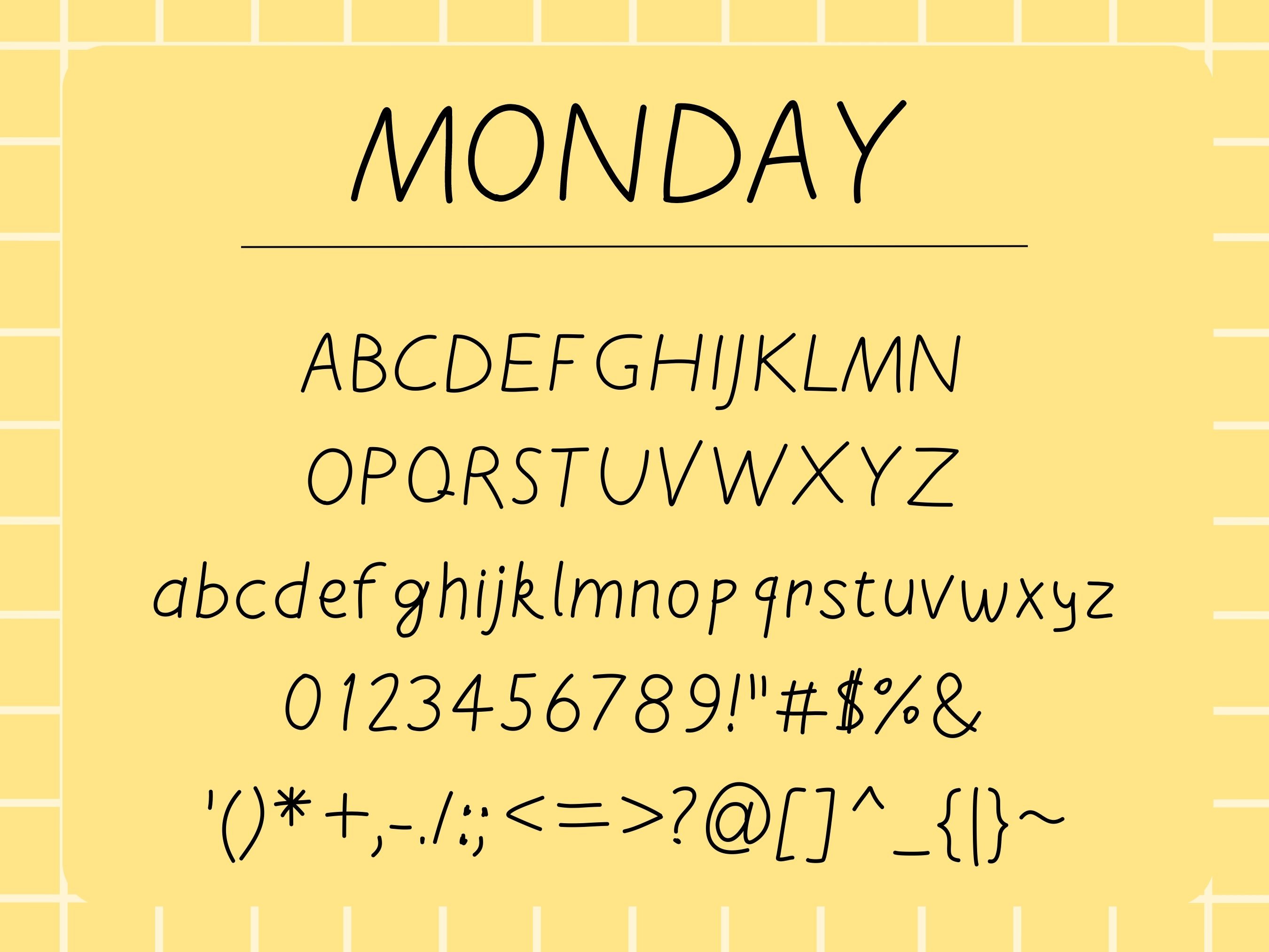 Handwriting Font | Cute Font | Note-taking Font | Goodnotes Font ...