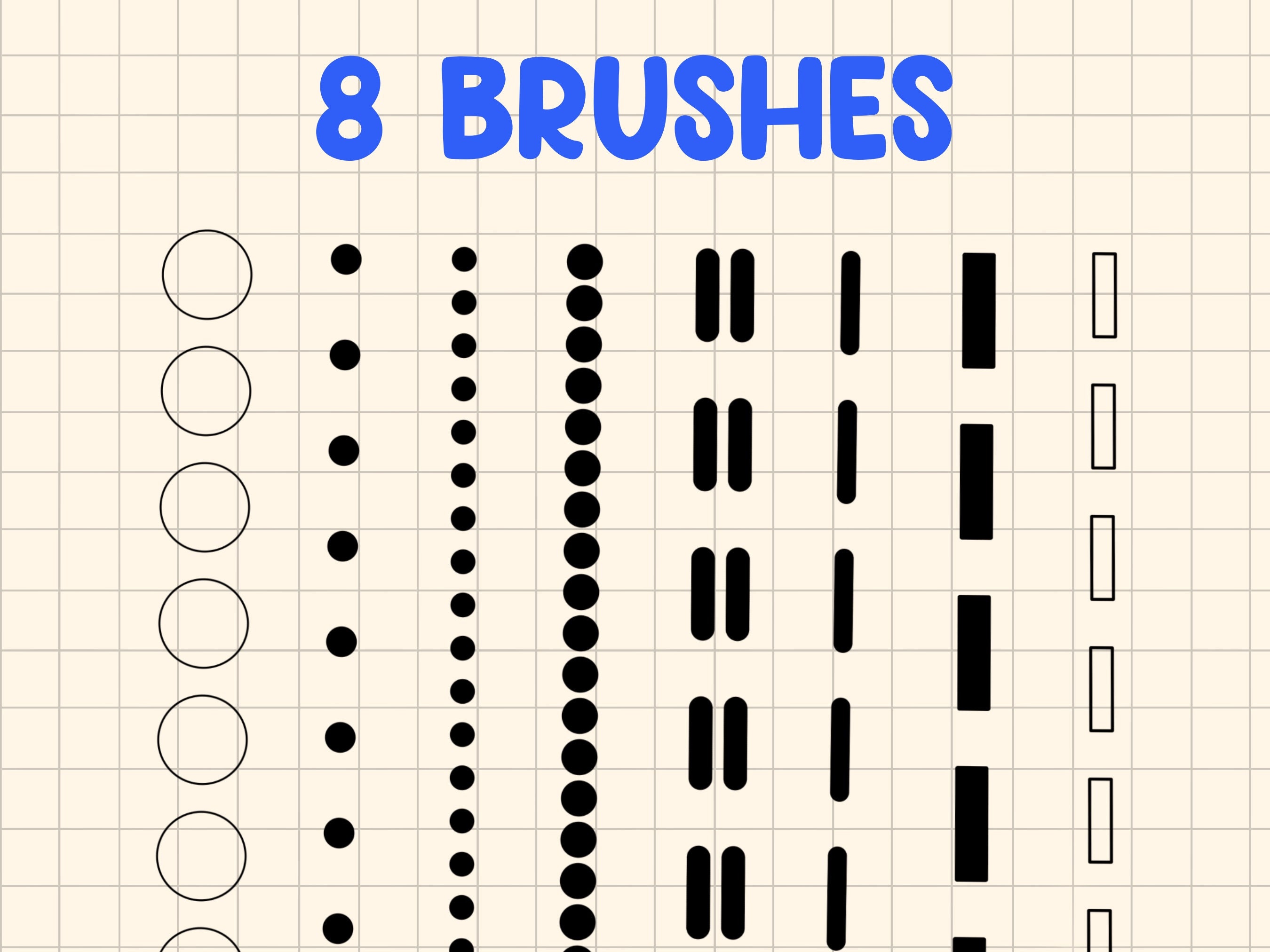 Dots and Dash Doodle Procreate Brush Pack / Dash Procreate Doodle Pack ...