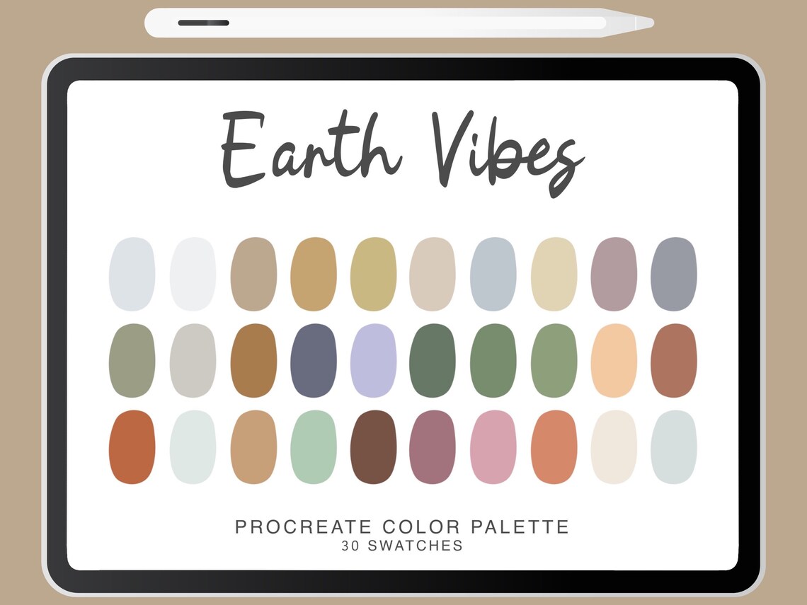 Earth Procreate Color Palette, iPad Procreate Illustration, Color ...