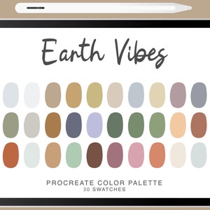 Earth Procreate Color Palette, iPad Procreate Illustration, Color ...