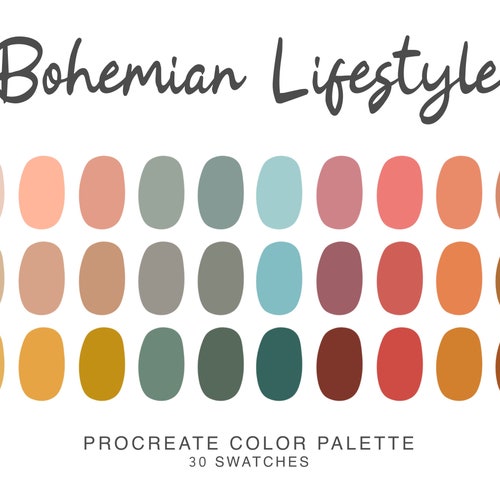 Boho Muted Procreate Color Palette Ipad Procreate - Etsy
