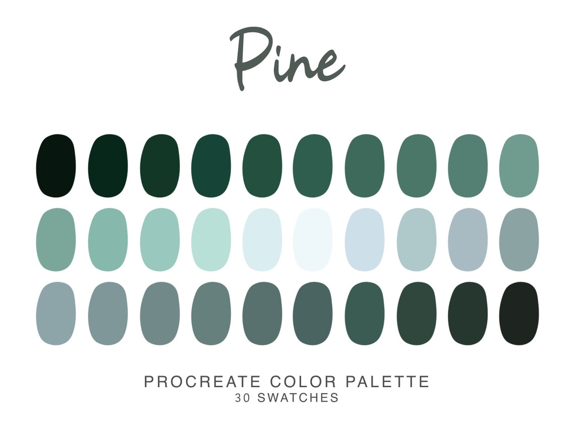 Nature Forest 4 Procreate Color Palettes Ipad Procreate - Etsy