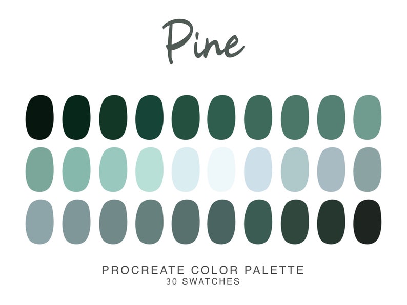 Nature Forest 4 Procreate Color Palettes Ipad Procreate - Etsy