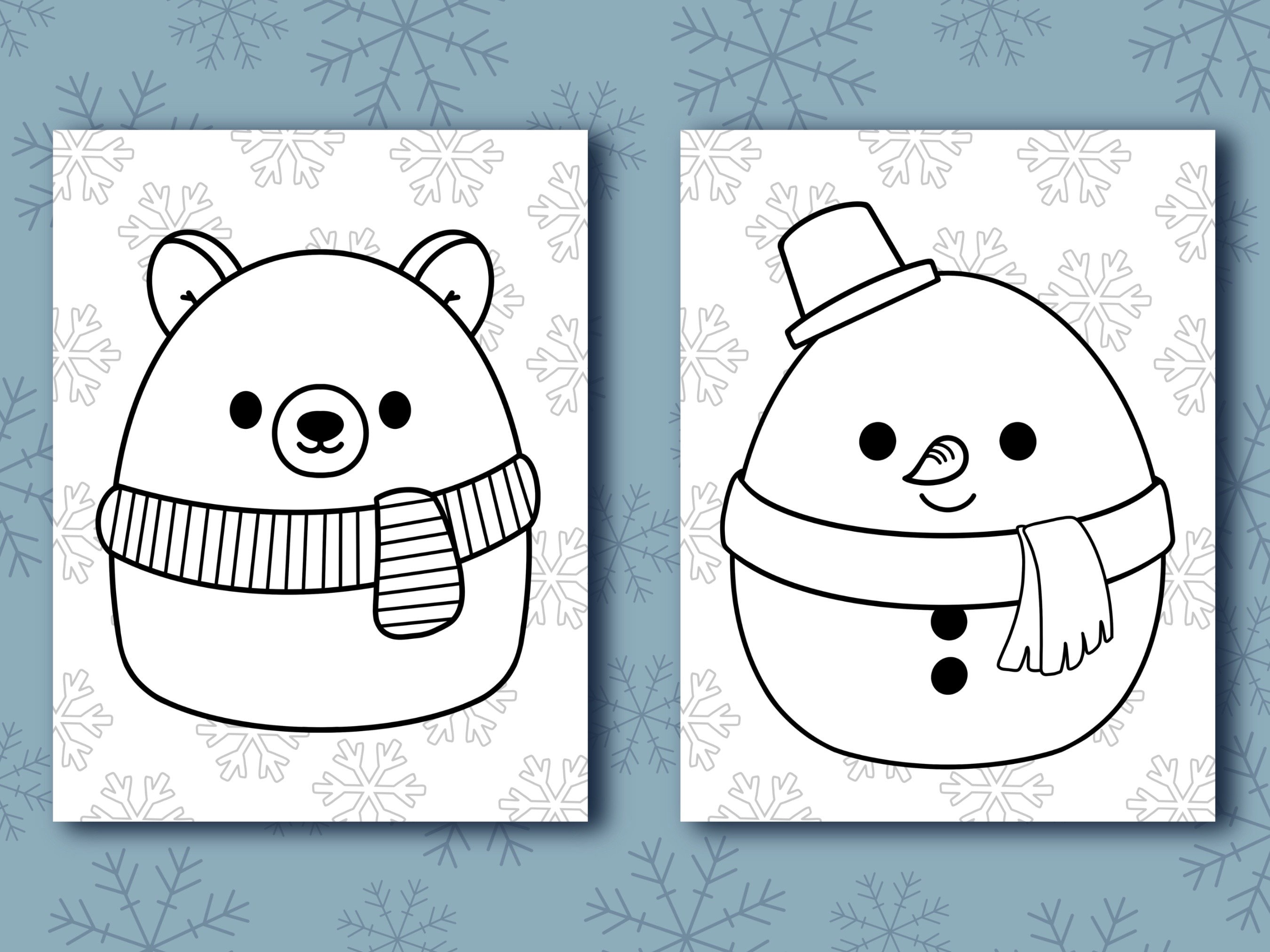 Christmas Kawaii Coloring Pages, Kid's Kawaii Coloring Pages, Christmas ...