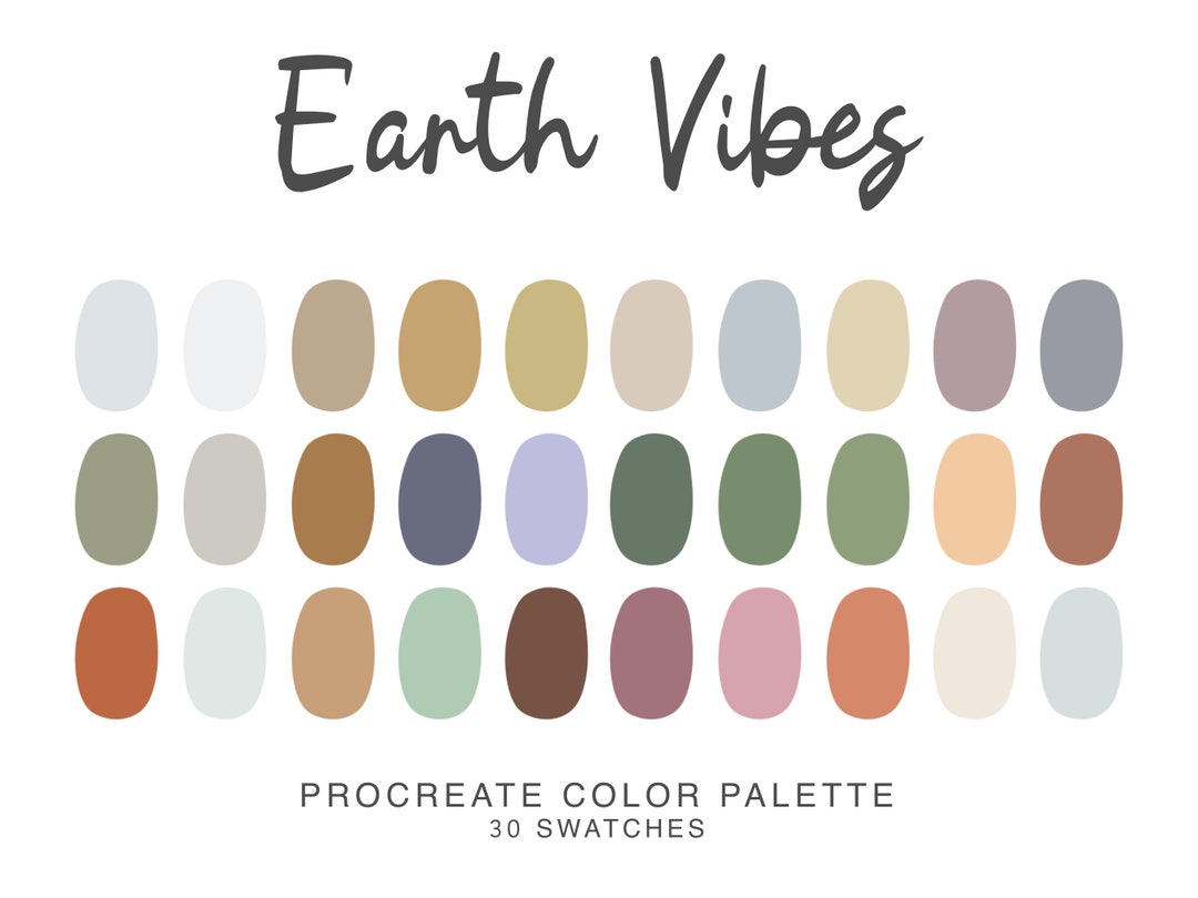Earth Procreate Color Palette, iPad Procreate Illustration, Color ...