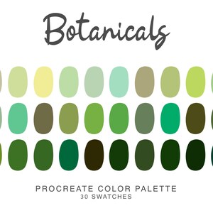 Nature Plant 4 Procreate Color Palettes, iPad Procreate Illustration ...