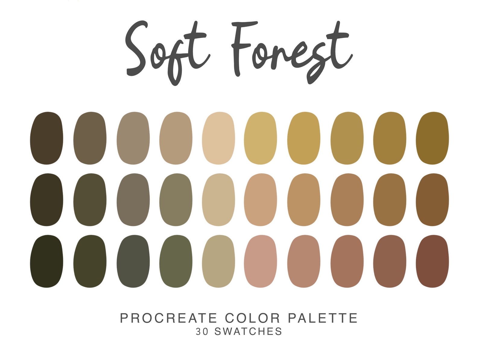 Nature Forest 4 Procreate Color Palettes Ipad Procreate - Etsy