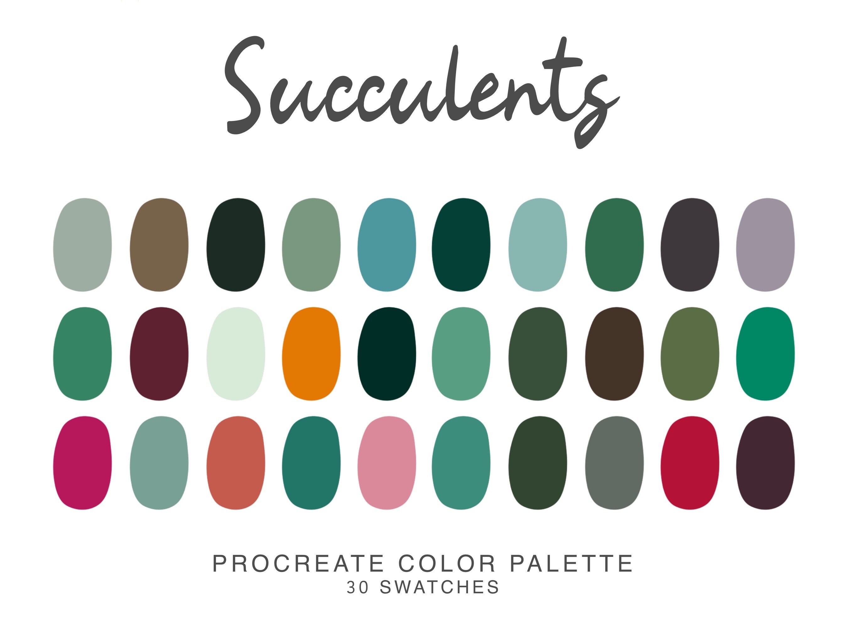 Nature Plant 4 Procreate Color Palettes Ipad Procreate Illustration Color Swatches For Nature