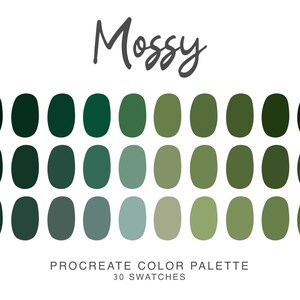 Nature Forest 4 Procreate Color Palettes, iPad Procreate Illustration ...