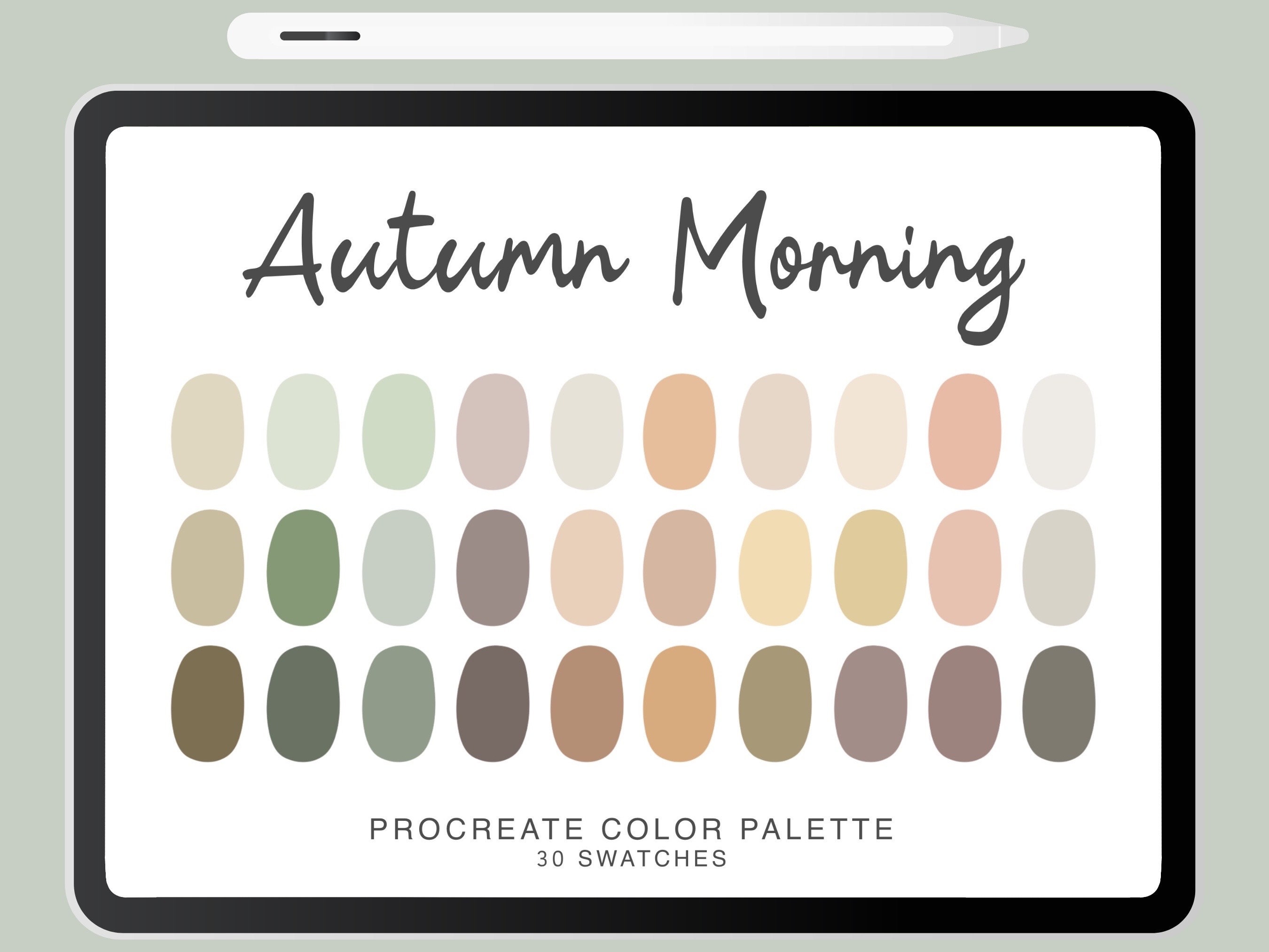 Autumn Morning Procreate Color Palette, iPad Procreate Illustration ...