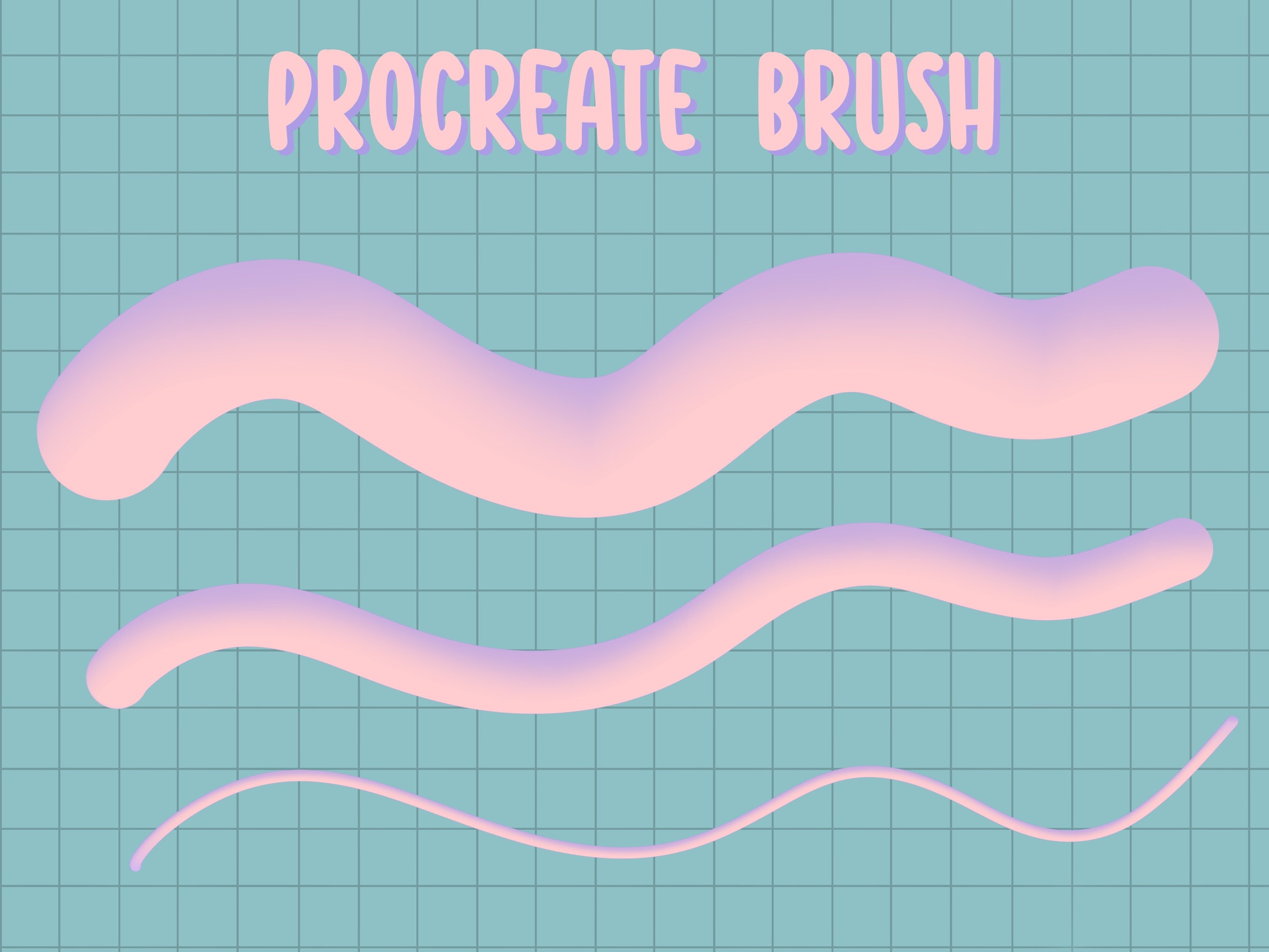 3D Doodle Procreate Brush Set / Taper 3D Procreate Doodle Brush / 3D Procreate Brush Pack ...