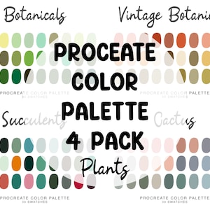 Nature Plant 4 Procreate Color Palettes, iPad Procreate Illustration ...