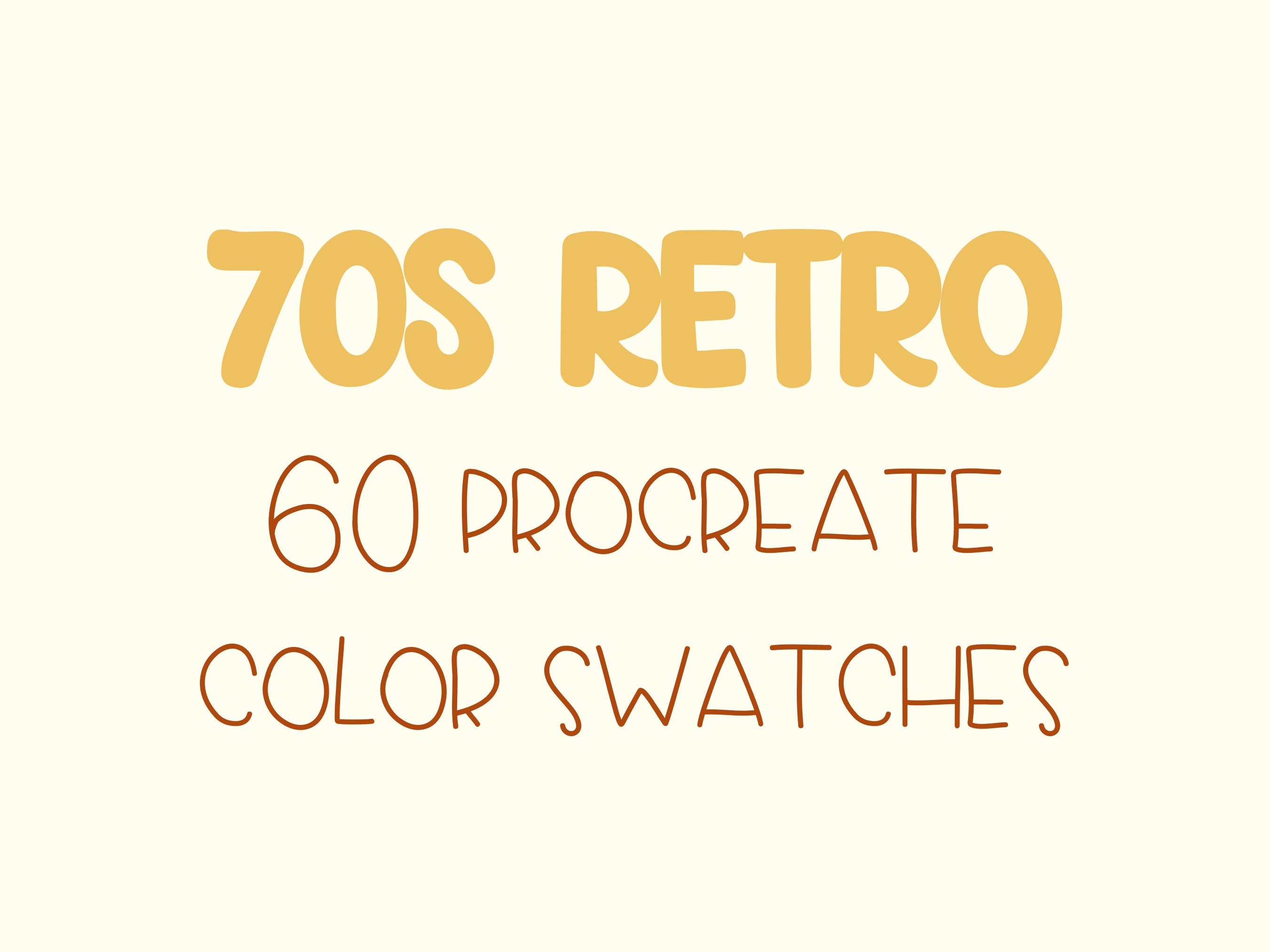 Retro Procreate Brushes Retro Procreate Stamps 70s Procreate - Etsy