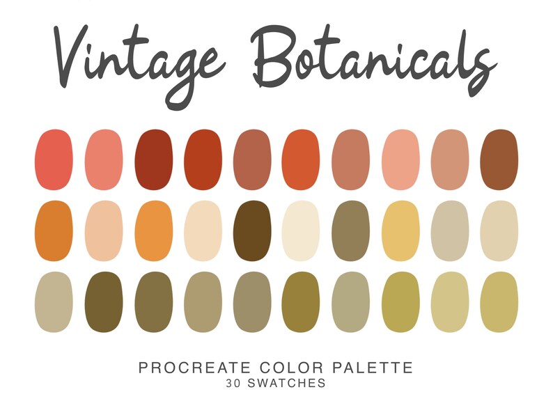 Nature Plant 4 Procreate Color Palettes, iPad Procreate Illustration ...