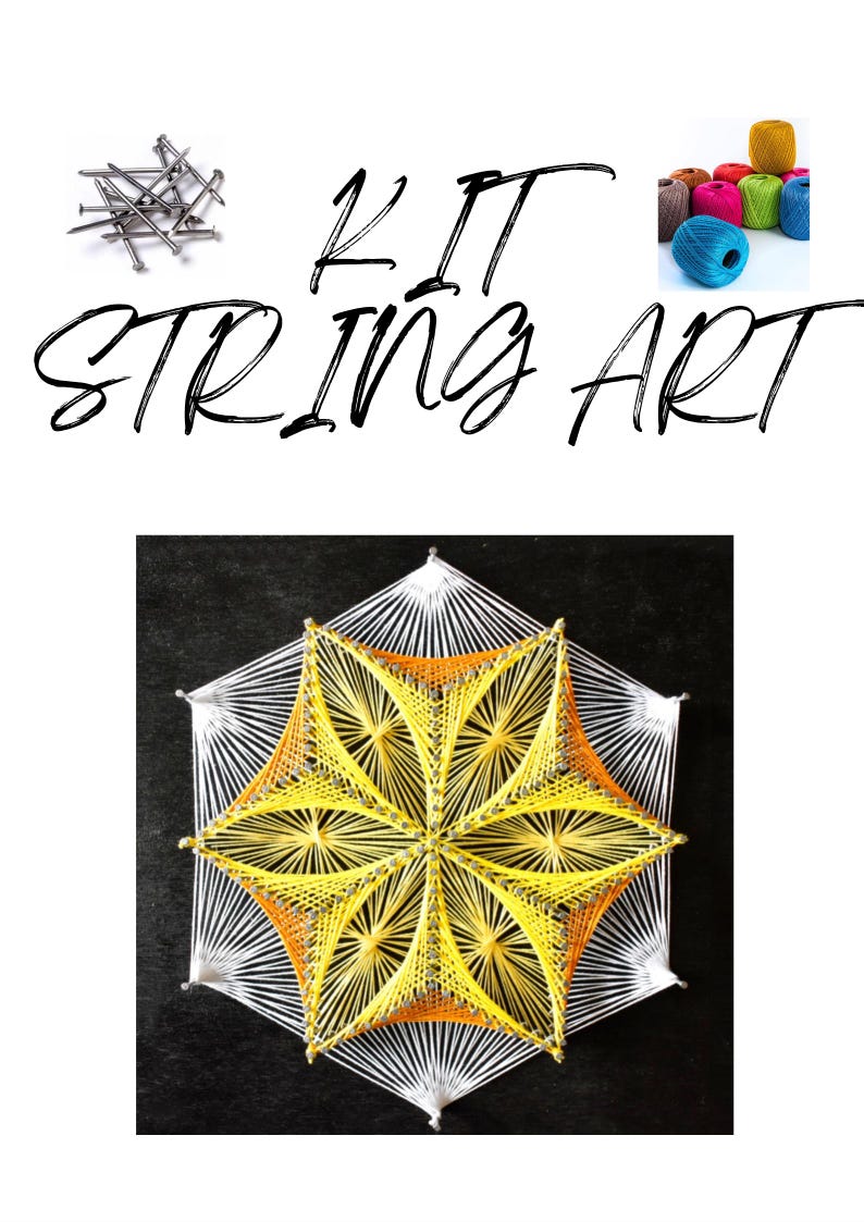 PDF Star String Art Kit / Printable Digital Pattern - Etsy