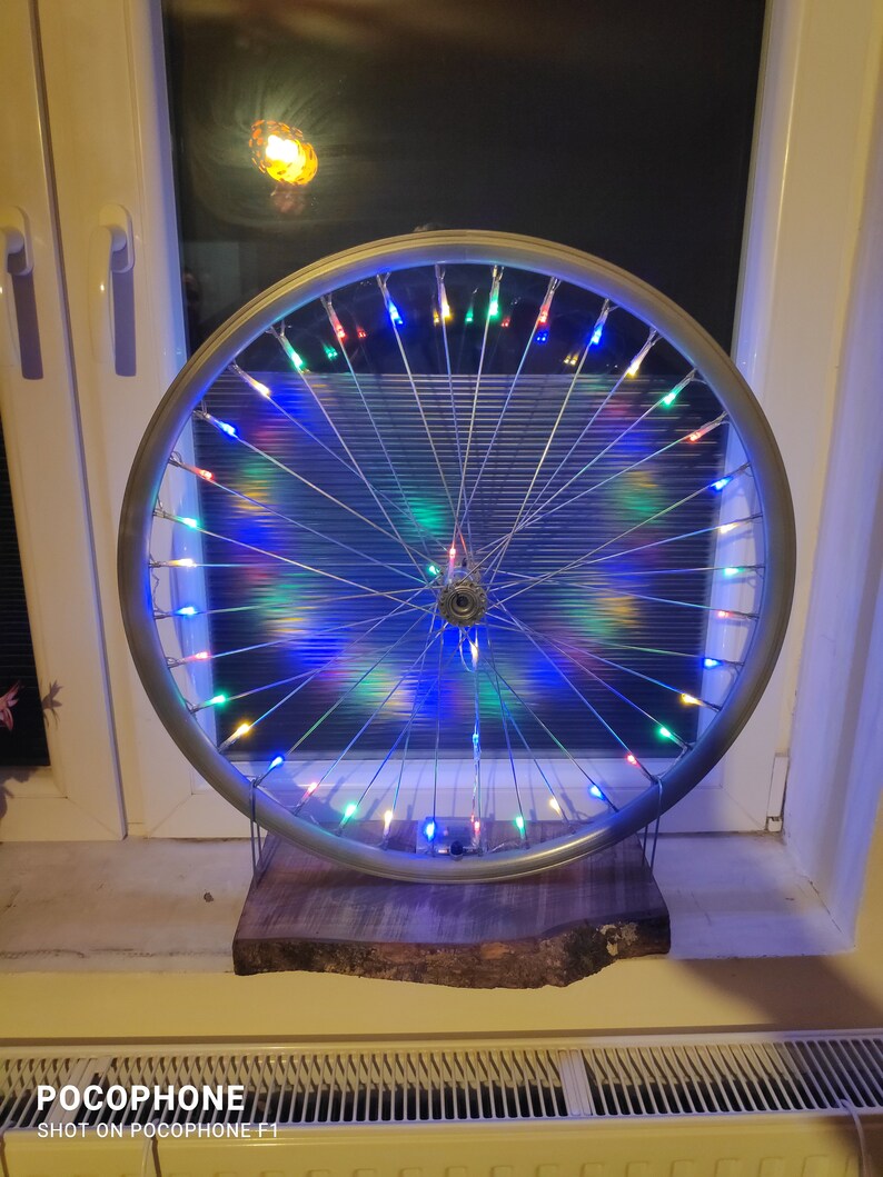 Wheel Lamp, From a Bicycle, Battery Operated Lights, Colorful, Wooden ...