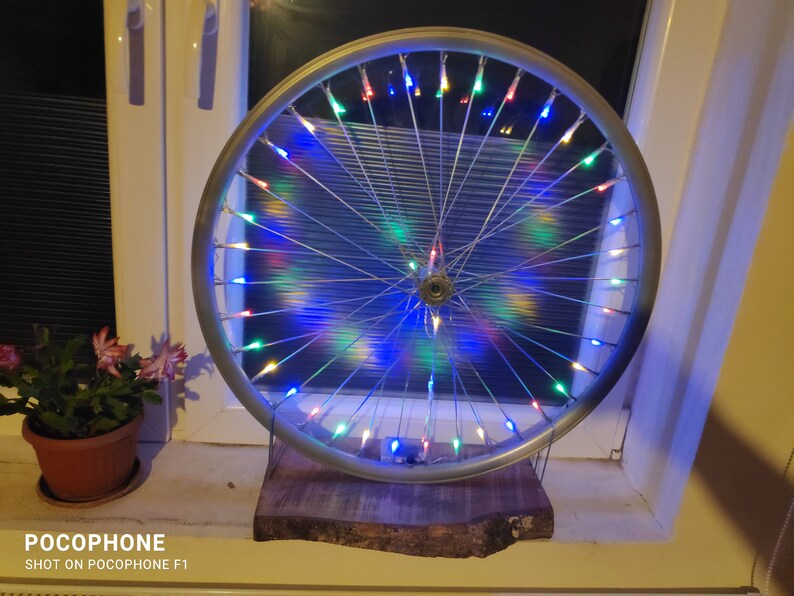 Wheel Lamp, From a Bicycle, Battery Operated Lights, Colorful, Wooden ...
