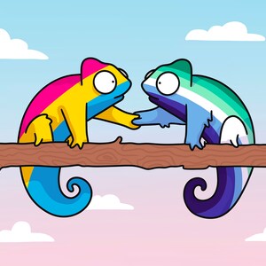 Personalised Queer Chameleon Digital Download PDF LGBTQ Pride ...