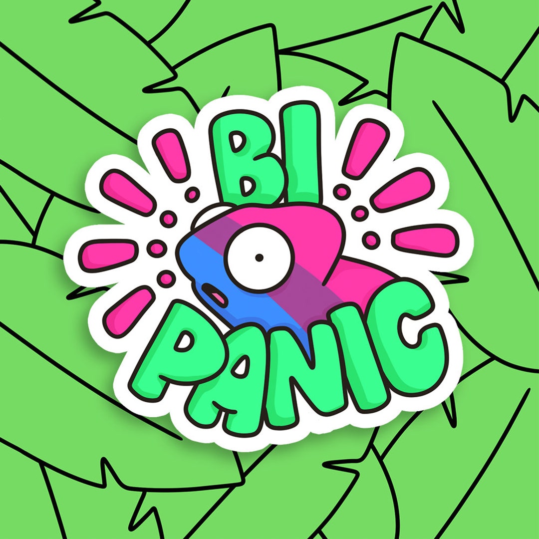 Bi Panic Vinyl Sticker Queer Chameleon - Etsy